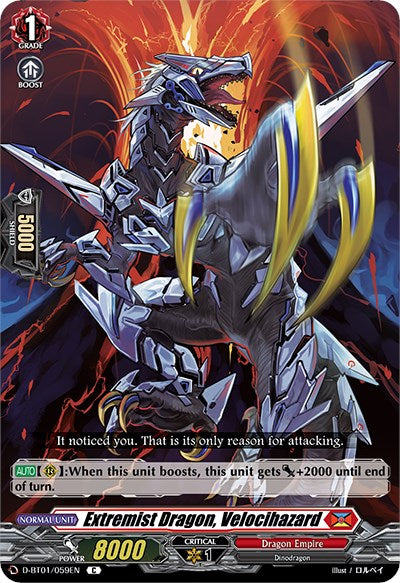 Extremist Dragon, Velocihazard (D-BT01/059EN) [Genesis of the Five Gre – 50cards