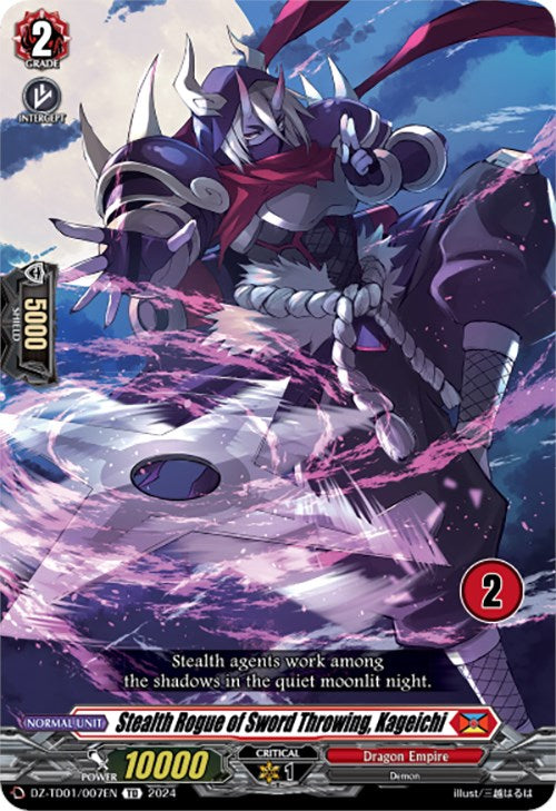 Stealth Rogue of Sword Throwing, Kageichi (2) (DZ-TD01/007EN) [Start U – 50cards