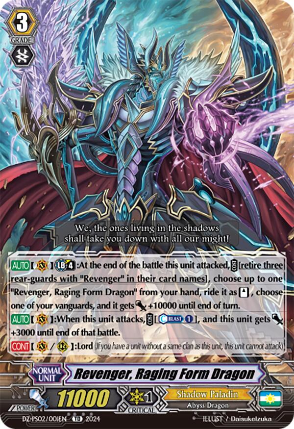 Revenger, Raging Form Dragon (DZ-PS02/001EN) [DZ-PS02: Premium Deckset – 50cards