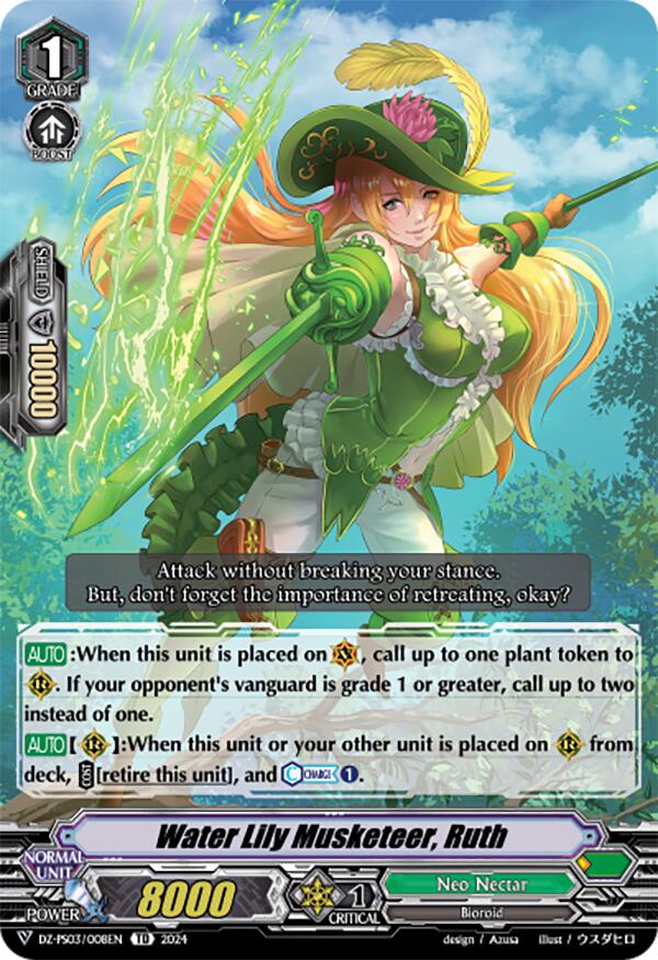 Water Lily Musketeer, Ruth (DZ-PS03/008EN) [DZ-PS03: Premium Deckset “ – 50cards