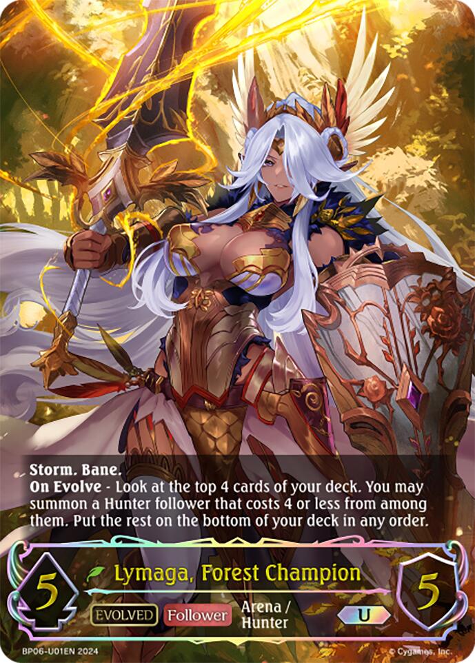 Lymaga, Forest Champion (Evolved) (BP06-U01EN) [Paragons of the Coloss – 50cards