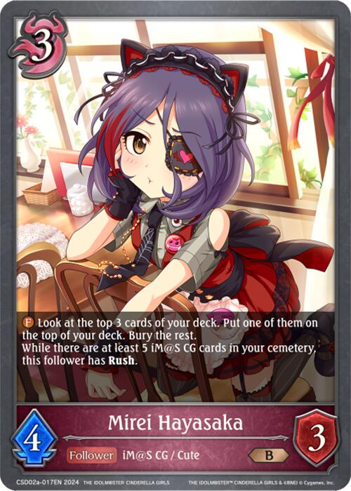 Mirei Hayasaka (CSD02a-017EN) [THE IDOLM@STER CINDERELLA GIRLS] – 50cards