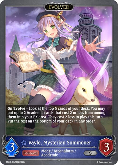 Vayle, Mysterian Summoner (Evolved) (BP09-052EN) [Duet of Dawn and Dus – 50cards