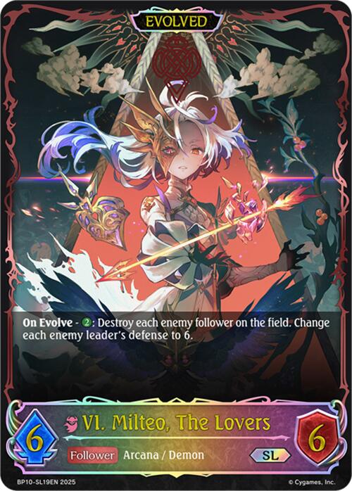 VI. Milteo, The Lovers (Evolved) (SL) (BP10-SL19EN) [Gods of the Arcan – 50cards