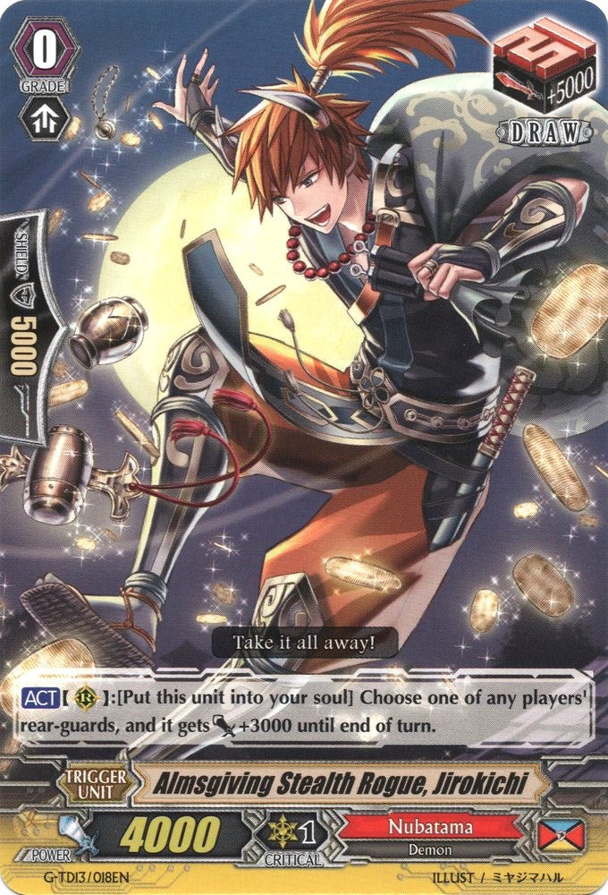 Almsgiving Stealth Rogue, Jirokichi (G-TD13/018EN) [Evil Eye Sovereign – 50cards