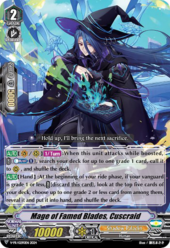 Mage of Famed Blades, Cuscraid (V-PR/0290EN 2024) [V Promo Cards] – 50cards