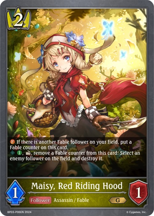 Maisy, Red Riding Hood (BP03-P06EN) [Flame of Laevateinn] – 50cards