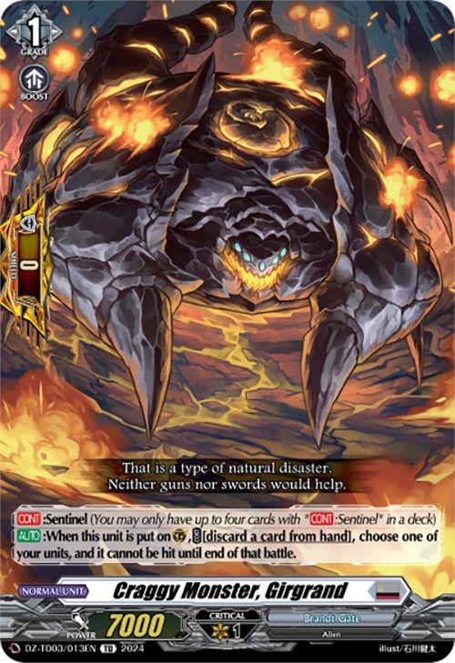 Craggy Monster, Girgrand (DZ-TD03/013EN) [Start Up Trial Deck: Brandt – 50cards