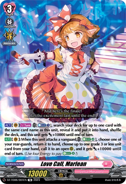 Love Call, Marlean (DZ-TD06/001EN) [Start Up Trial Deck: Lyrical Monas – 50cards