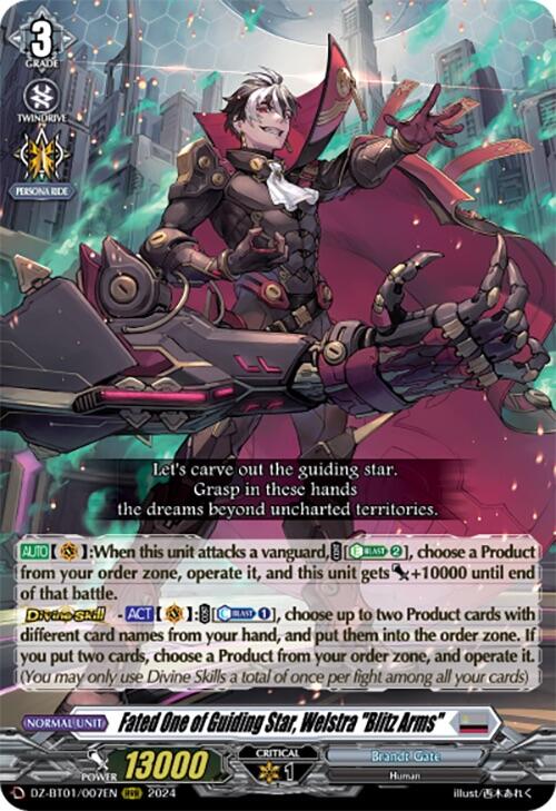 Fated One of Guiding Star, Welstra "Blitz Arms" (DZ-BT01/007EN) [Fated ...