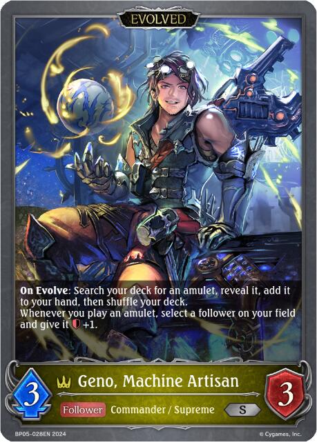 Geno, Machine Artisan (Evolved) (BP05-028EN) [Omens Eternal] – 50cards