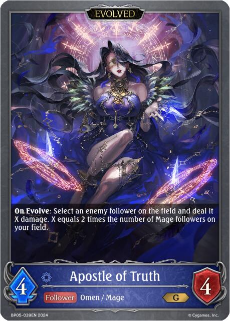 Apostle of Truth (Evolved) (BP05-039EN) [Omens Eternal] – 50cards