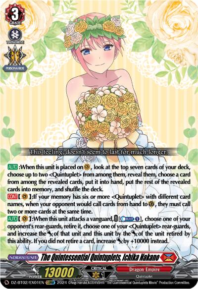 The Quintessential Quintuplets, Ichika Nakano (EXRRR) (DZ-BT02/EX01EN ...