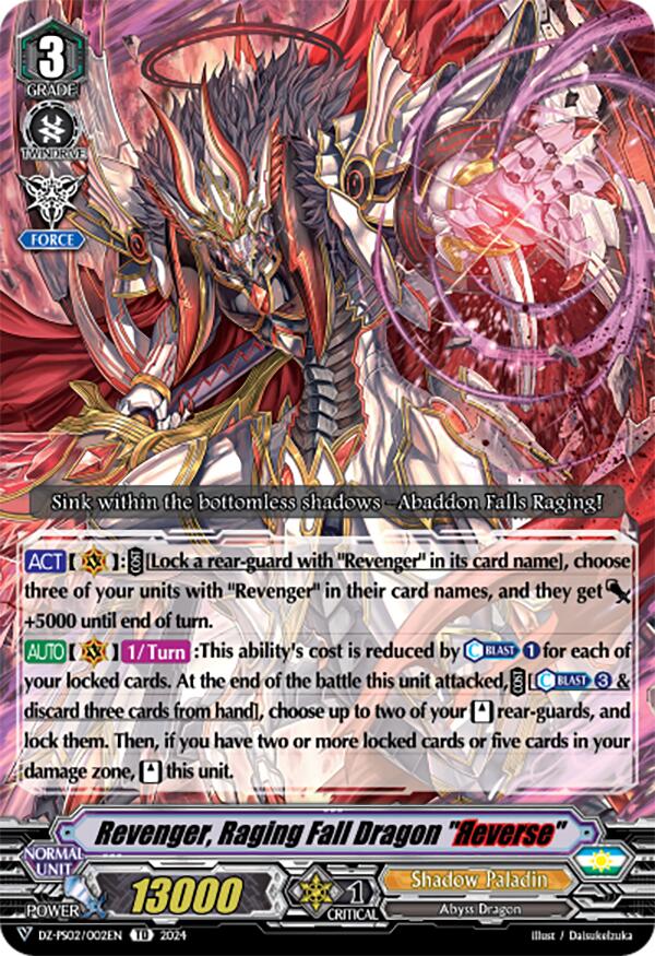 Revenger, Raging Fall Dragon "Reverse" (DZ-PS02/002EN) [DZ-PS02: Premi – 50cards
