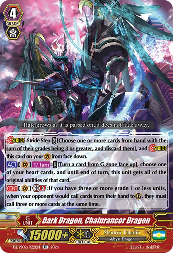 Dark Dragon, Chainrancor Dragon (DZ-PS02/022EN) [DZ-PS02: Premium Deck – 50cards