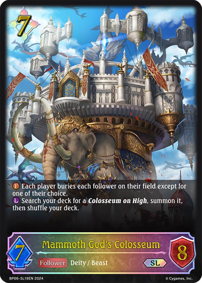 Mammoth God's Colosseum (BP06-SL19EN) [Paragons of the Colosseum] – 50cards