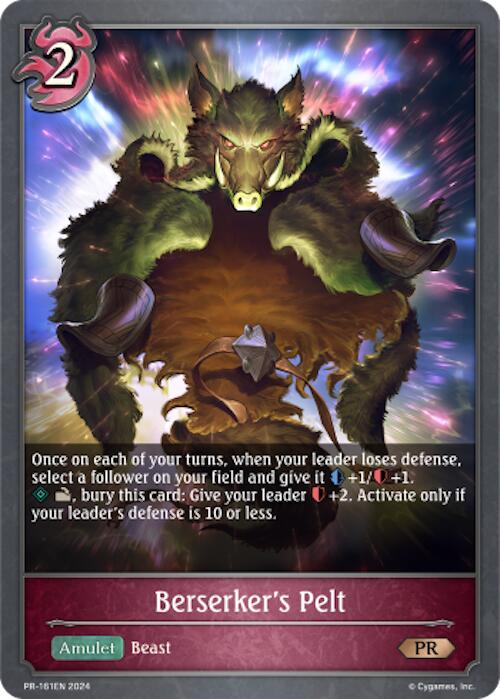 Berserker's Pelt (PR-161EN) [Shadowverse: Evolve Bundles] – 50cards