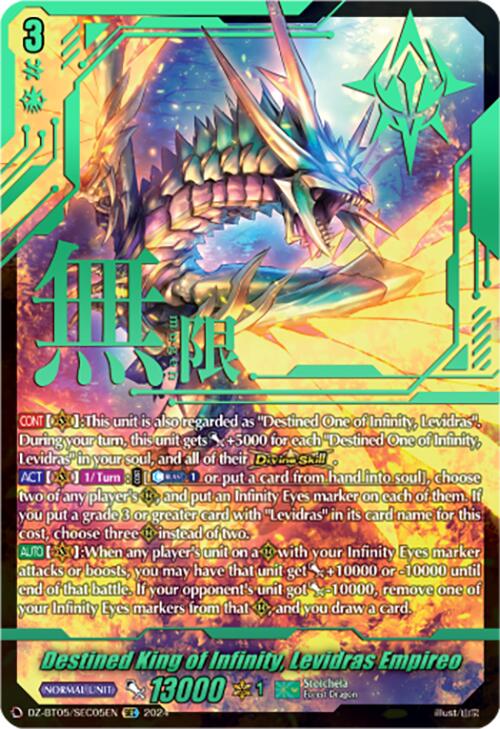 Destined King of Infinity, Levidras Empireo (DZ-BT05/SEC05EN) [DZ-BT05 – 50cards