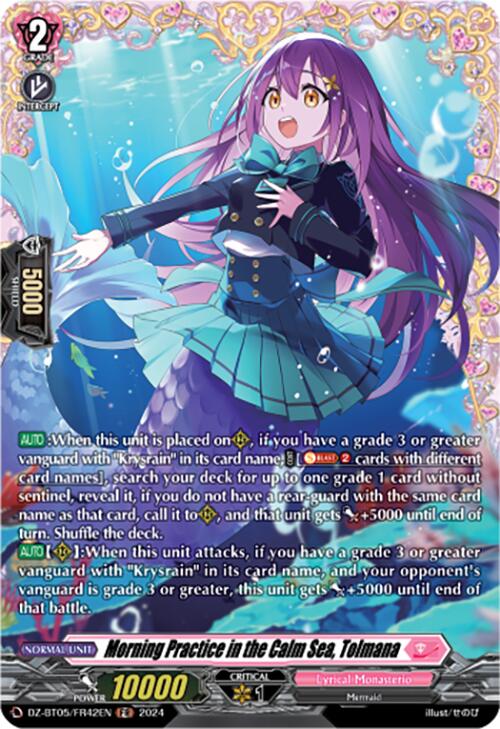 Morning Practice in the Calm Sea, Tolmana (DZ-BT05/FR42EN) [DZ-BT05: O – 50cards