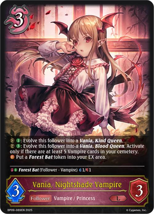 Vania, Nightshade Vampire (BP09-089EN) [Duet of Dawn and Dusk] – 50cards