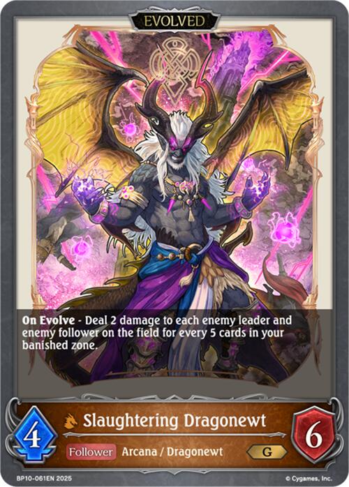 Slaughtering Dragonewt (Evolved) (BP10-061EN) [Gods of the Arcana ...