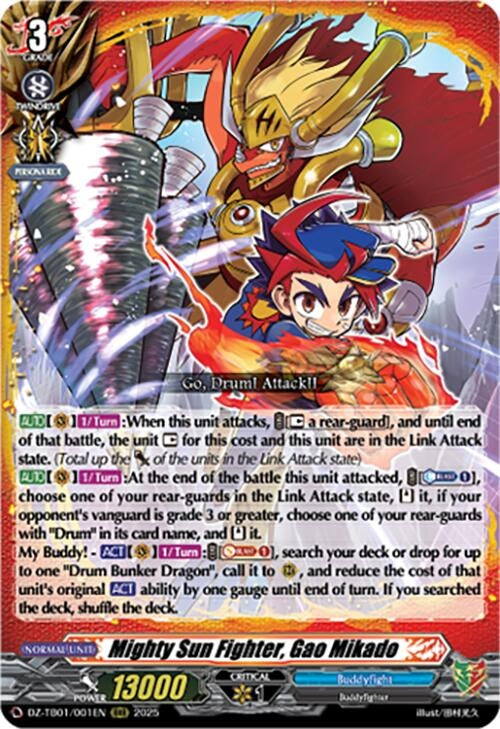 Mighty Sun Fighter, Gao Mikado (DZ-TB01/001EN) – 50cards