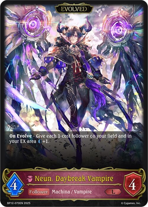 Neun, Daybreak Vampire (Evolved) (BP12-070EN) – 50cards