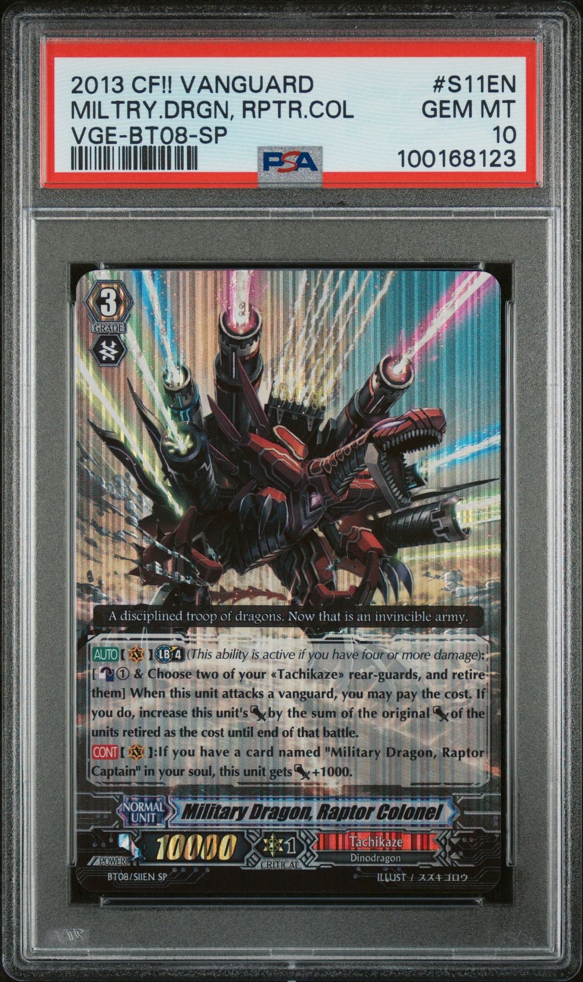 Military Dragon, Raptor Colonel (SP) PSA 10 – 50cards