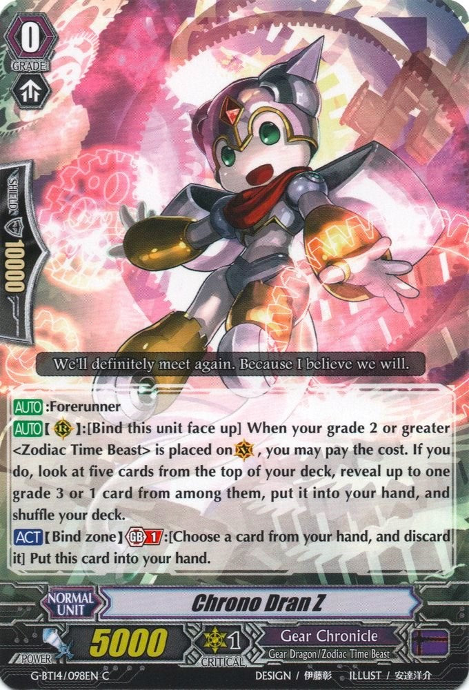 Chrono Dran Z (G-BT14/098EN) [Divine Dragon Apocrypha] – 50cards