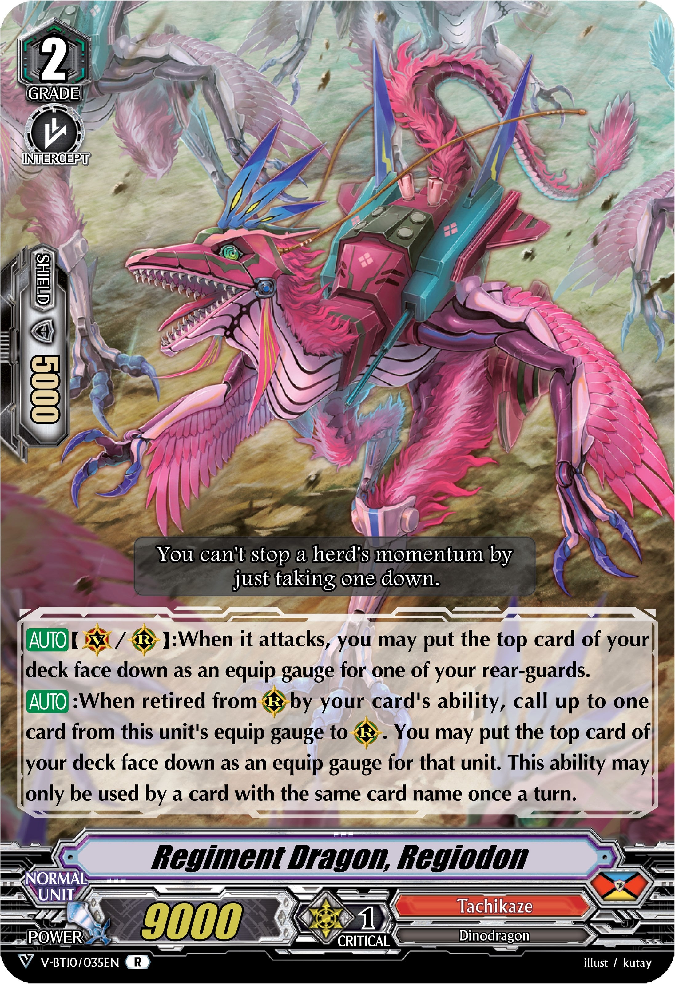 Regiment Dragon, Regiodon (V-BT10/035EN) [Phantom Dragon Aeon] – 50cards
