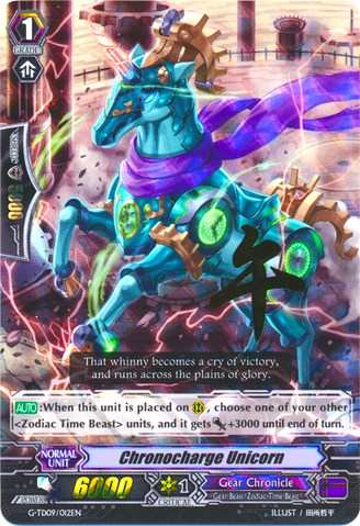 Chronocharge Unicorn (RRR) (G-TD09/012EN) [True Zodiac Time Beasts] – 50cards