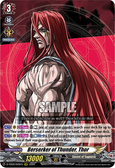 Berserker of Thunder, Thor (D-TB02/009EN) [Record of Ragnarok] – 50cards