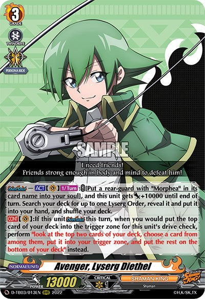 Avenger, Lyserg Diethel (D-TB03/013EN) [Shaman King] – 50cards