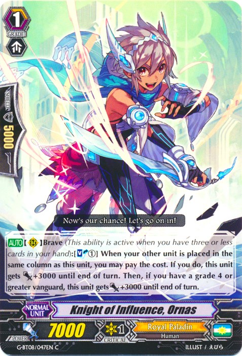 Knight of Influence, Ornas (G-BT08/047EN) [Absolute Judgment] – 50cards
