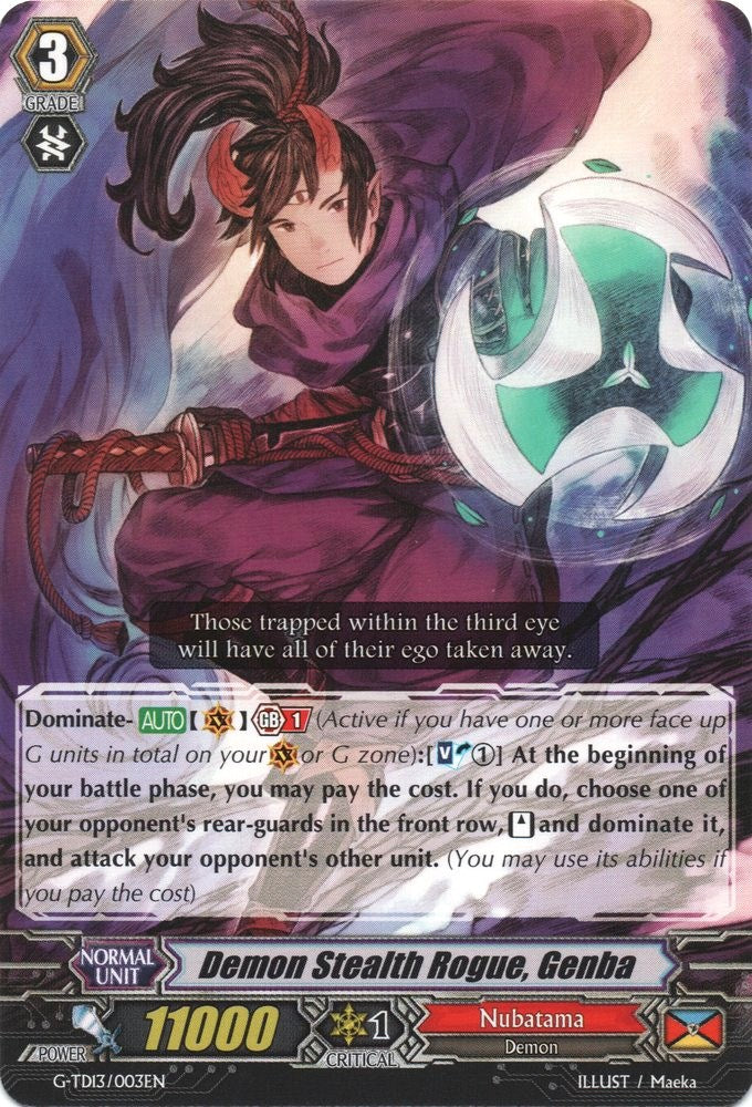 Demon Stealth Rogue, Genba (G-TD13/003EN) [Evil Eye Sovereign] – 50cards