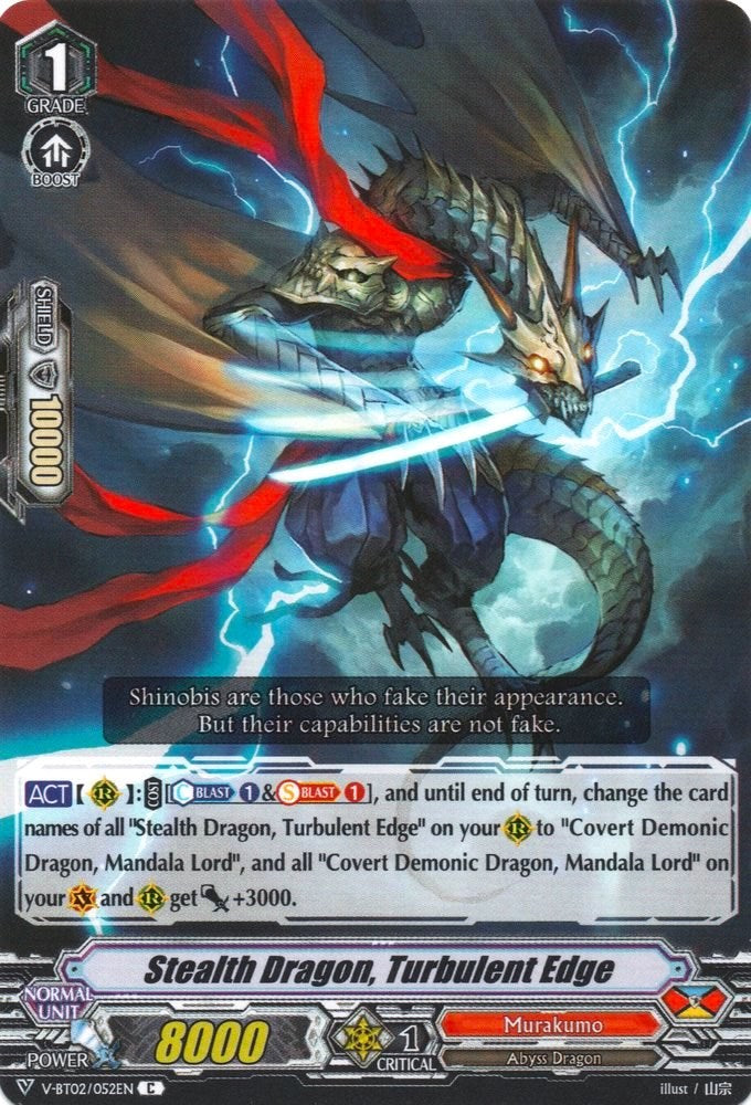 Stealth Dragon, Turbulent Edge (V-BT02/052EN) [Strongest! Team AL4] – 50cards