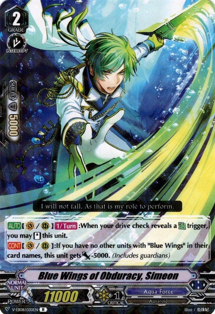 Blue Wings of Obduracy, Simeon (V-EB08/030EN) [My Glorious Justice ...